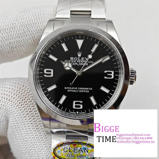 Explorer 124270 36mm 904L Steel Clean 1:1 Best Edition Black Dial on SS ...